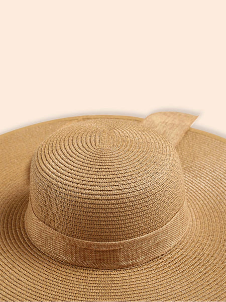 SHEIN Bow Decor Summer Beach Straw Hat – OneHub